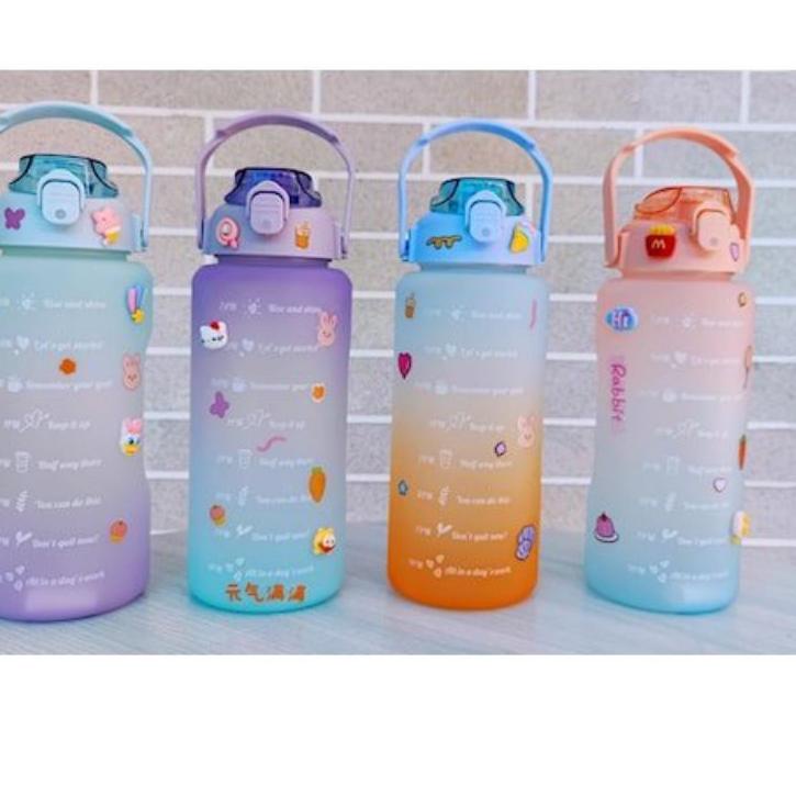 Jual WnD97 BOTOL TUMBLER TEMPAT AIR MINUM 2 LITER 2L VIRAL KOREA ...