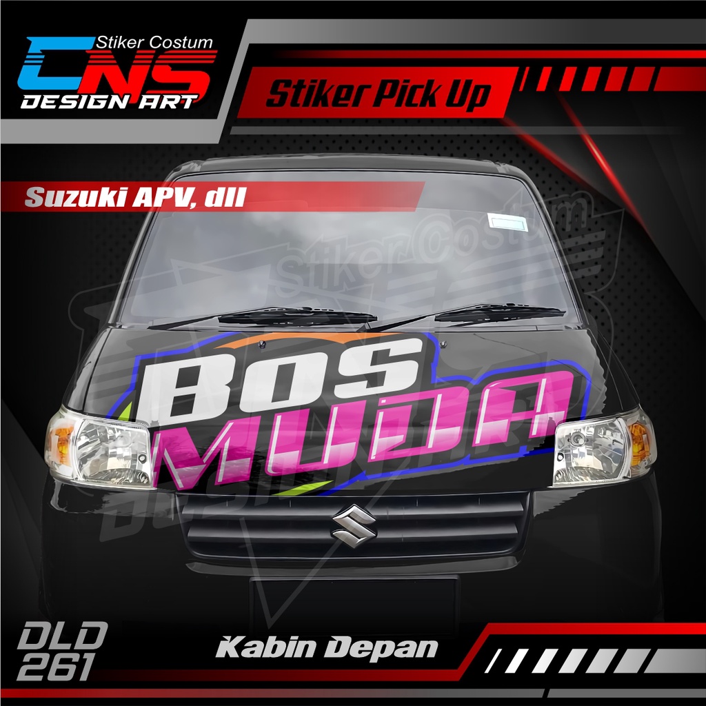 Jual Stiker Kabin Depan Pick Up BOS MUDA SUZUKI APV, Dll Custom Bisa ...