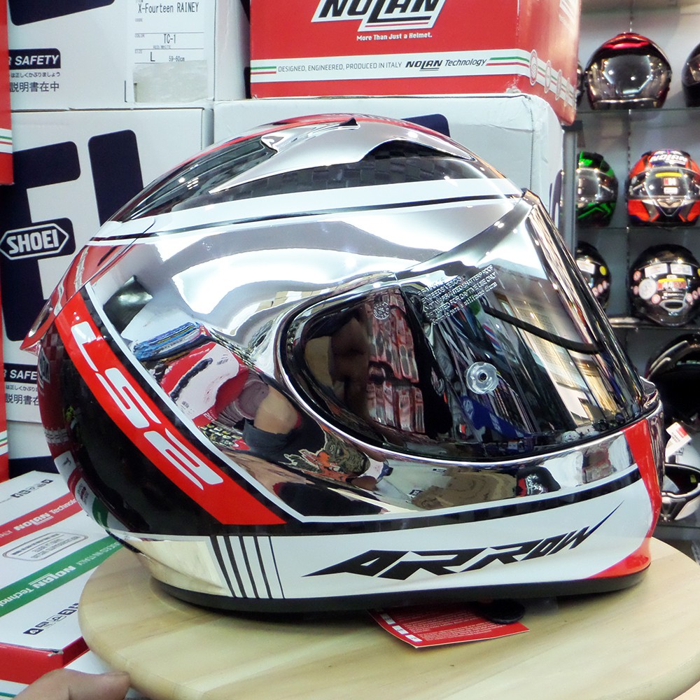 Jual Helm LS2 FF323 Arrow C Evo Indy Carbon Chrome Visor Iridium ...