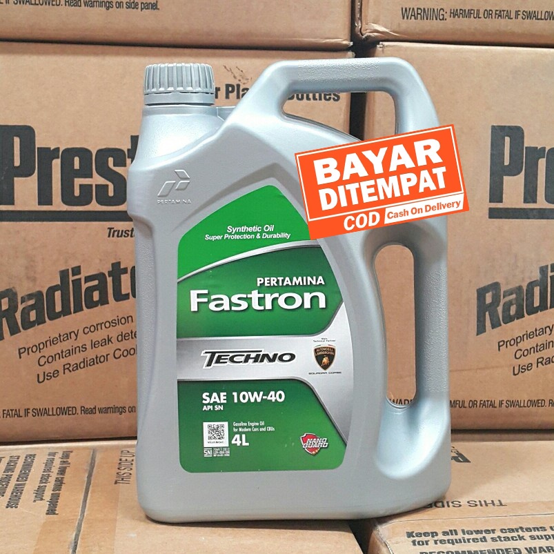 Jual OLI MESIN MOBIL BENSIN PERTAMINA FASTRON TECHNO 10W-40 4 LITER ...