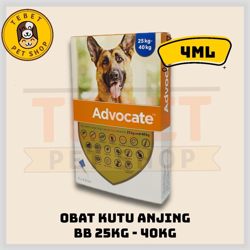 Jual Advocate Flea and Tick 25KG - 40KG for Dogs Obat Kutu Anjing HARGA ...