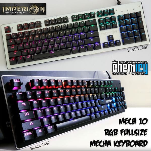 Jual Imperion Mech 10 RGB Fullsize Mechanical Keyboard | Shopee Indonesia