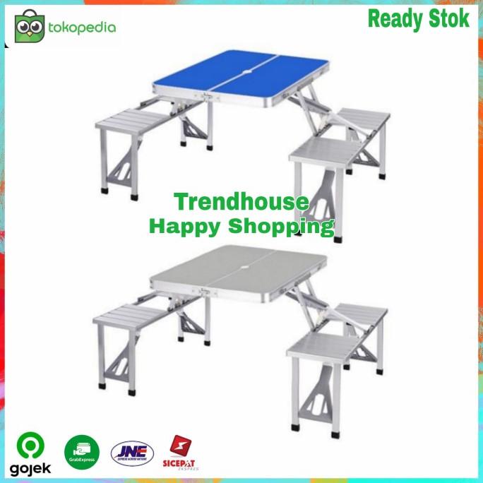 Jual Meja Lipat Portable Plus Kursi / Meja lipat Koper Serba guna ready ...
