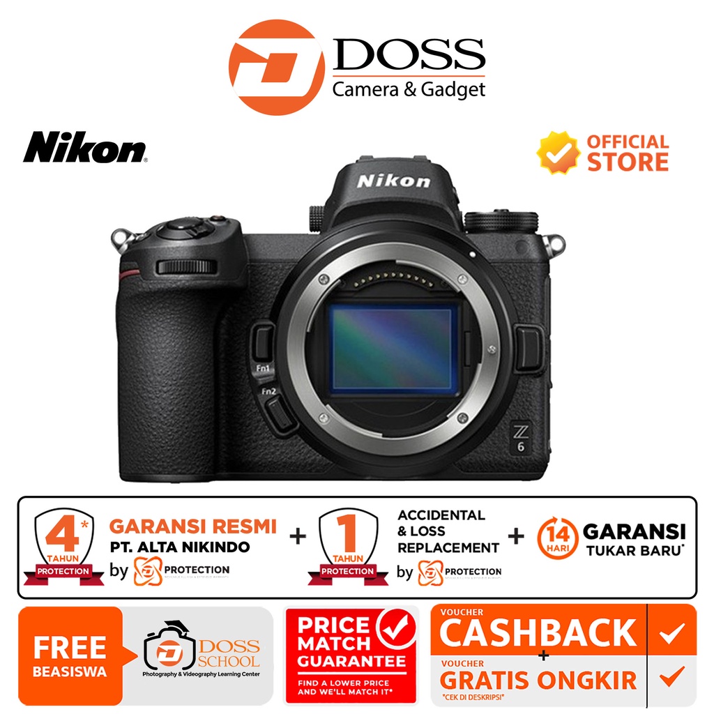 Jual Nikon Z6 Mirrorless Body Only + FTZ Ring Adaptor | Shopee Indonesia