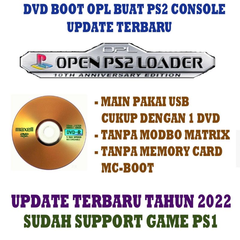 Jual DVD Boot Open PS2 Loader OPL Buat PS2 (Update Terbaru) | Shopee Indonesia