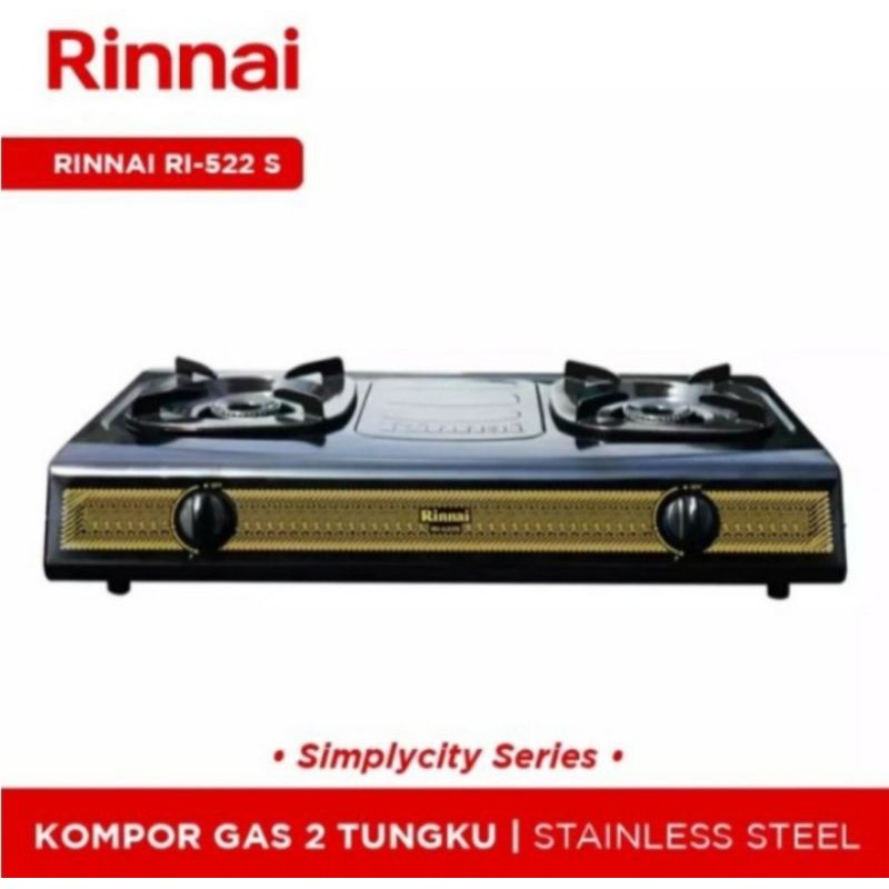 Jual RINNAI kompor Gas 2 Tungku RI-522 S | Shopee Indonesia