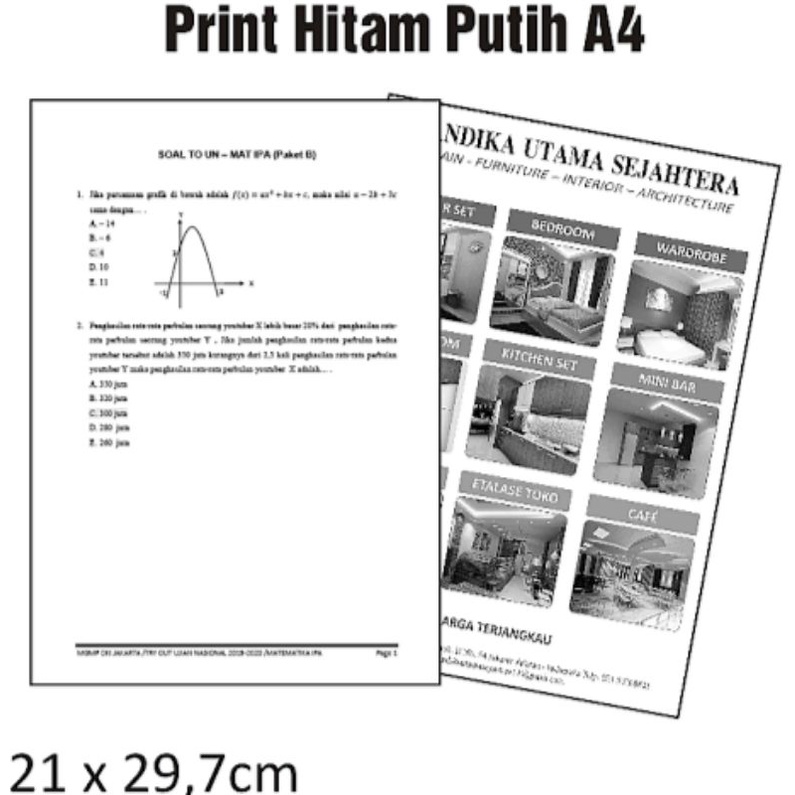 Jual jasa print hitam putih | Shopee Indonesia