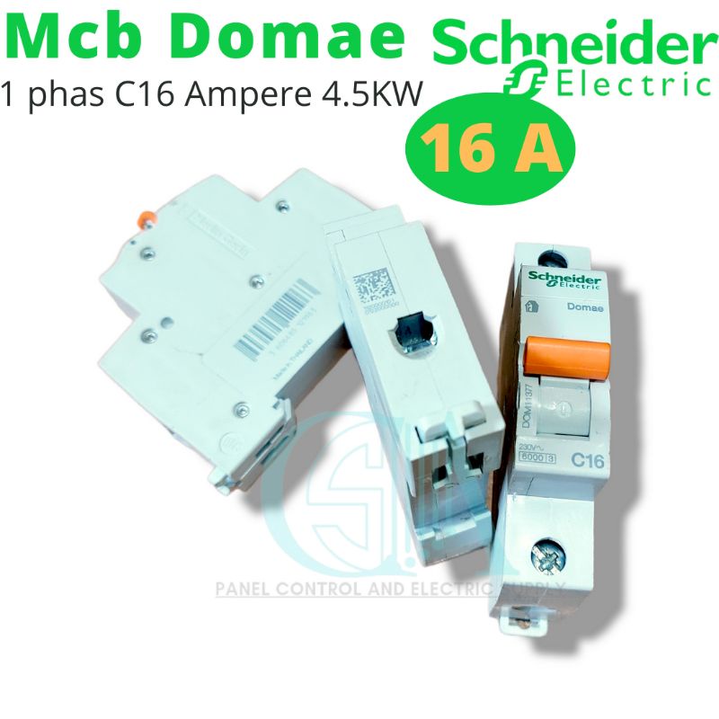Jual Schneider Domae MCB 1P 16A 1 phase 16 Ampere pengaman stopkontak 4.500kw Mini Circuit ...