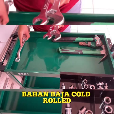 Jual ISKU Trollies Bengkel Rak 3 Susun Trolly Trolley perkakas tools ...