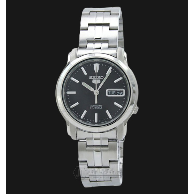 Jual Seiko 5 Automatic SNKK71K1 Black Dial Stainless Jam Tangan Pria ...