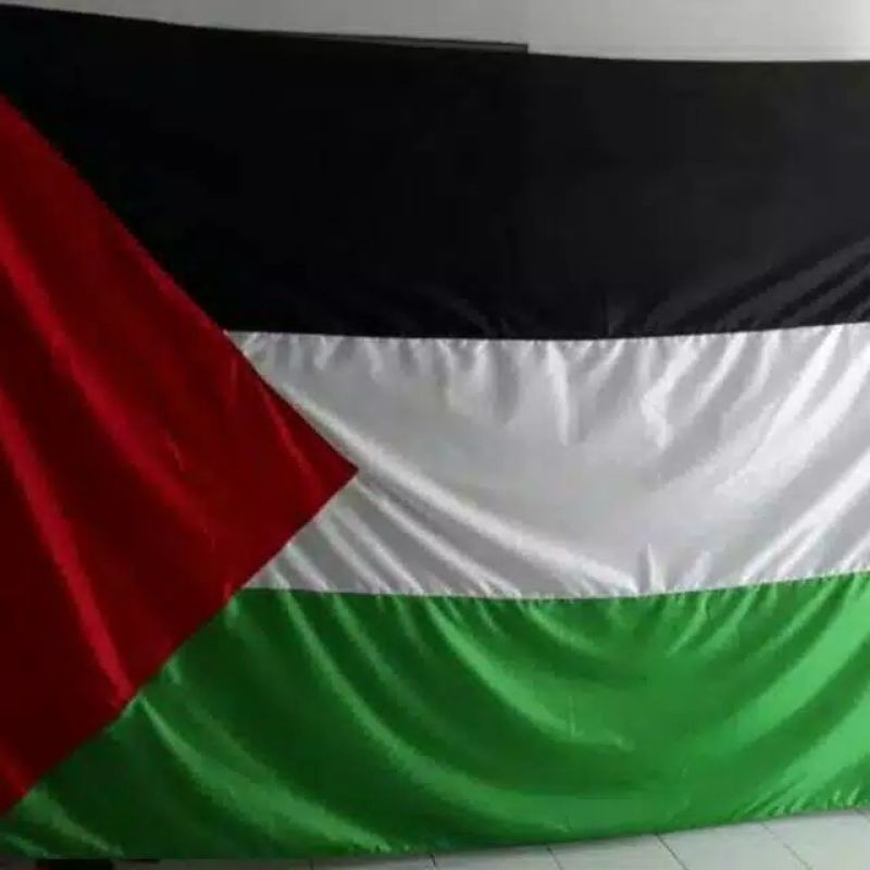 Jual BENDERA PALESTINA SIZE JUMBO 100X150 CM BAHAN POLYESTER WARNA ASLI ...