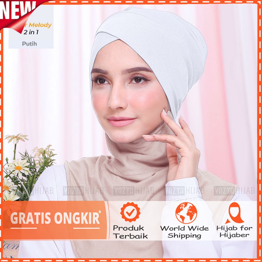 Jual Ciput Inner Hijab Premium Melody 2in1 by Vazya Hijab Fashion ...