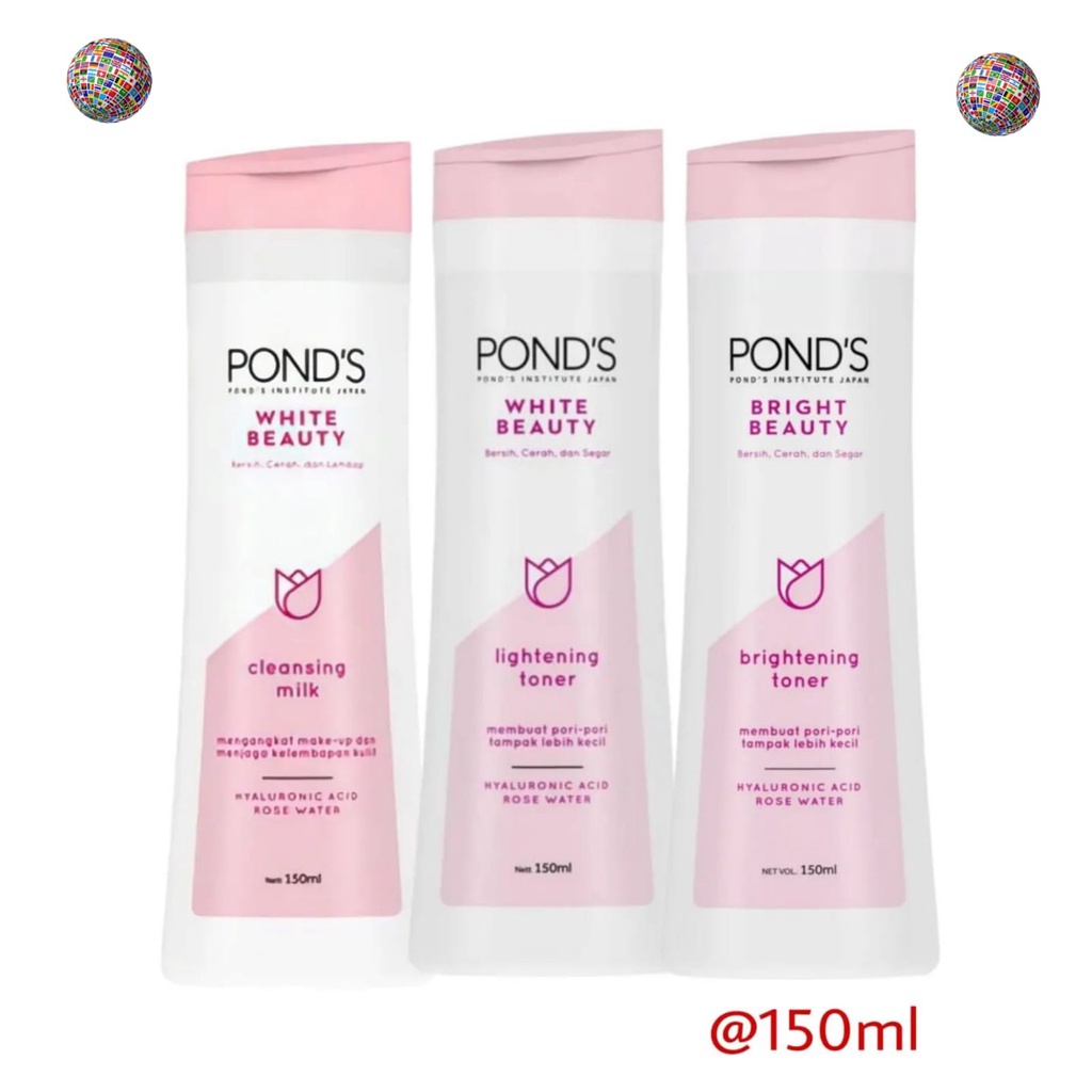 Jual PONDS White Bright Beauty Series Toner & Cleansing Milk 150ml | Shopee Indonesia