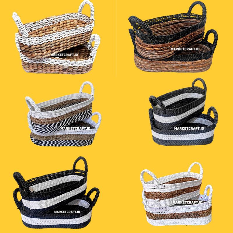 Jual Keranjang anyaman/Wadah toples kue/Wadah Aqua/Keranjang anyaman ...