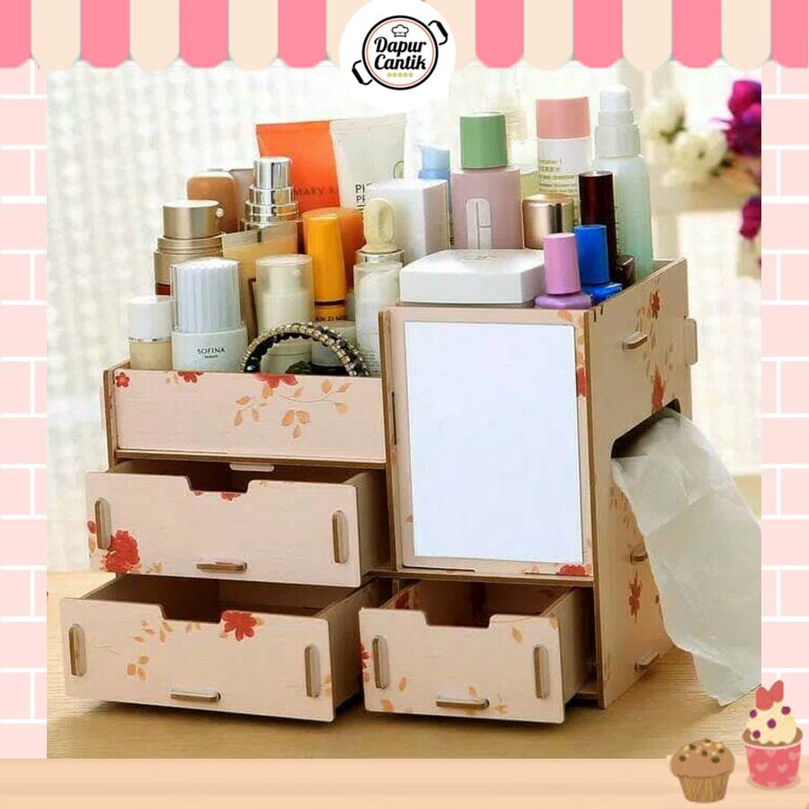 Jual DapurCantik Rak Kosmetik ( Cermin ) Bahan Kayu Tempat Cosmetic ...