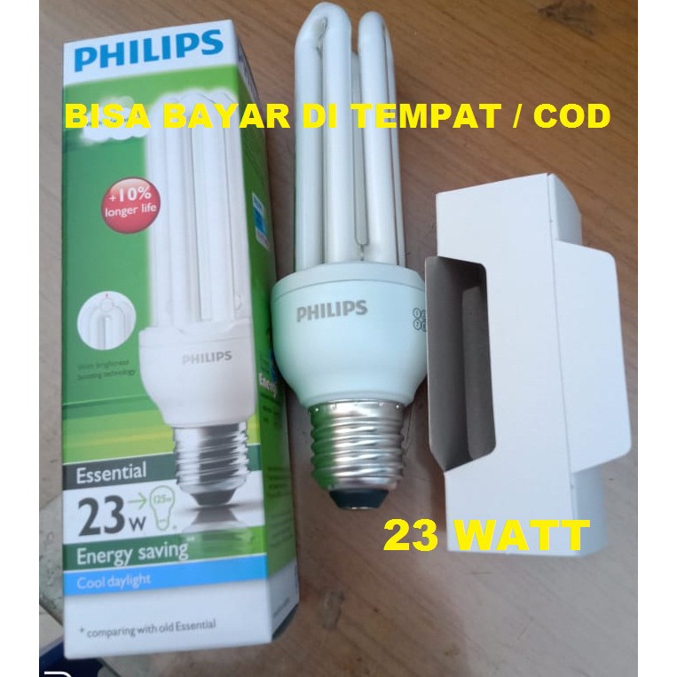 Jual Lampu Philips Essential 23 w lampu jari 3u philips / ESS 23 WATT lampu philip essential 23 ...
