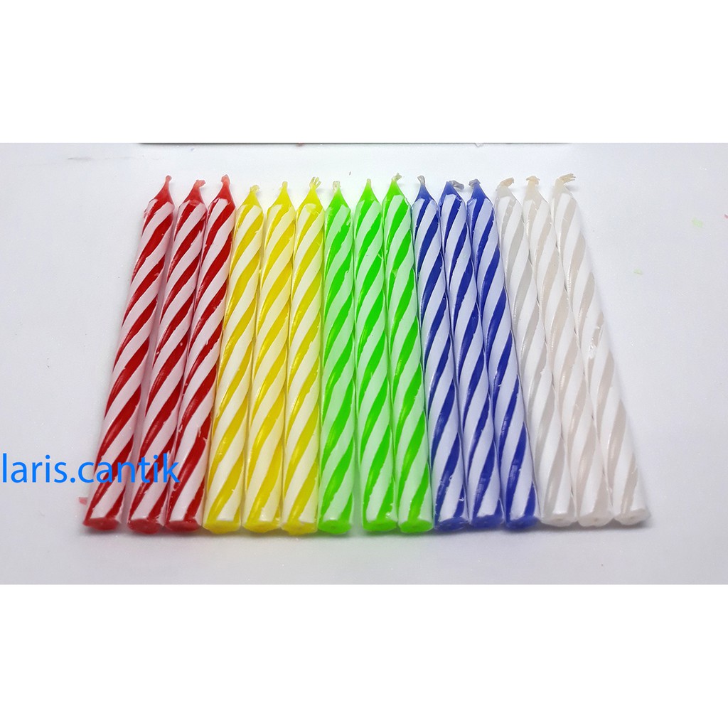 Jual Lilin Spiral Ulir Strip isi 288 Pcs ( 2 Box @ 144 Pcs ) | Shopee ...
