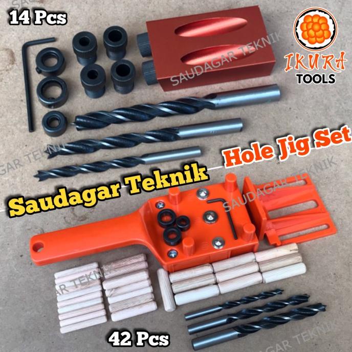 Jual Pocket Hole Jig Set Dowel Jig Drill Pelubang Sekrup Set | Shopee ...