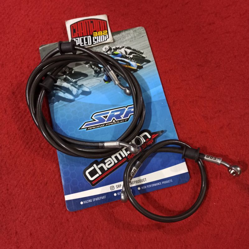 Jual Brake Line Hose Selang Rem Belakang SRP Ultra Speed Racing Black Carbon Yamaha NMAX Old ABS ...