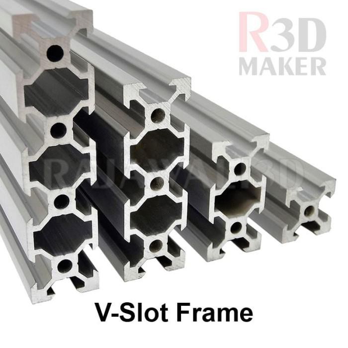 Jual V Slot Aluminium Profile Extrusion Rail 2040 Black OX CNC Frame ...