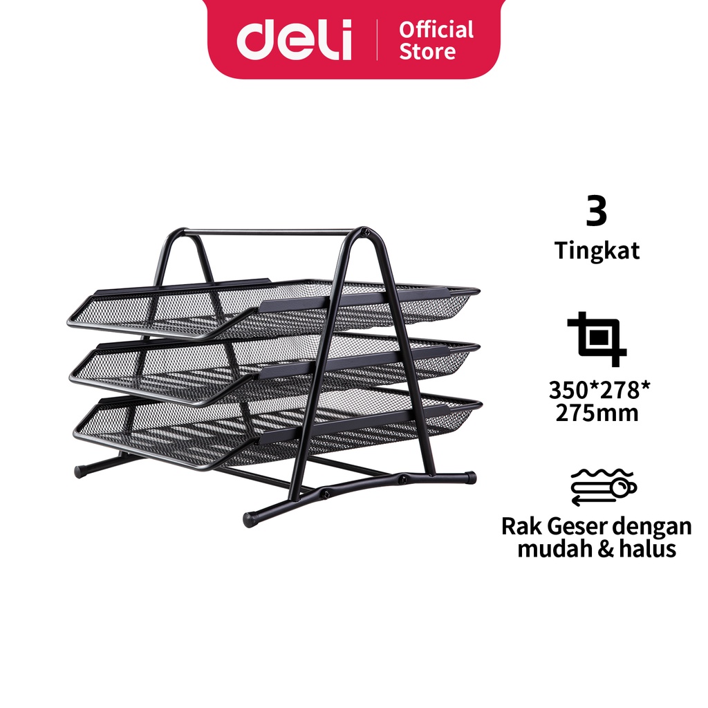 Jual File Tray / Tray Dokumen 3 Tier Deli E9181 | Shopee Indonesia