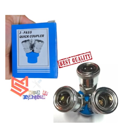 Jual Quick Coupler cabang 2 dan Cabang 3 sambungan nepel Drat Dalam 1/4 dan PH20 | Shopee Indonesia