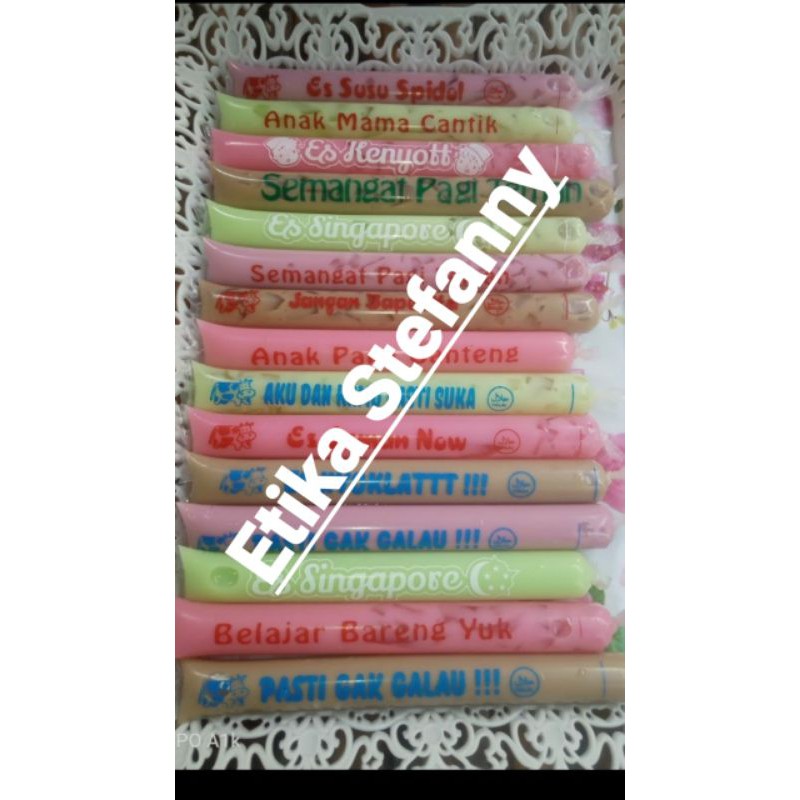 Jual PLASTIK ES MAMBO / ES SPIDOL SABLON MIX WARNA | Shopee Indonesia
