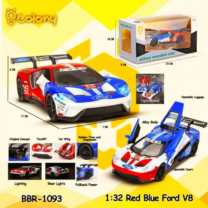 Jual Mobil Mobilan Balap Mini Ford Sport Car BBR1093 | Shopee Indonesia