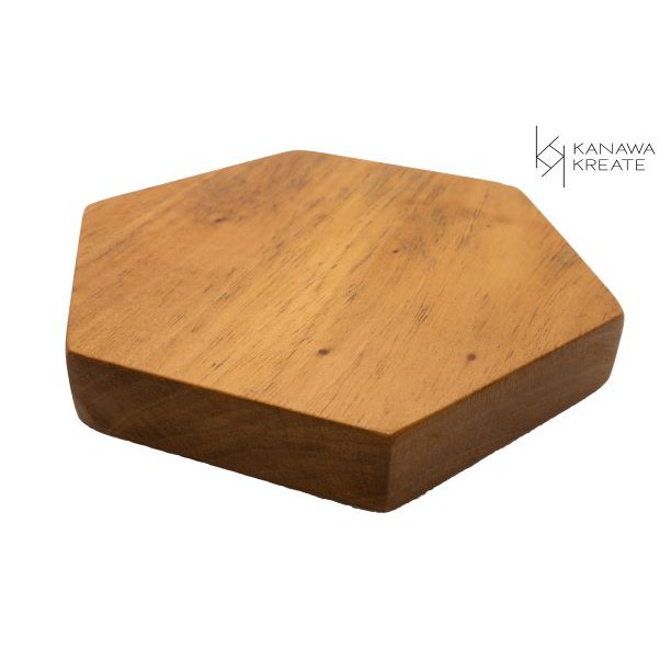 Jual Tatakan Gelas Kayu Mahogany (Japan Export Quality) | Hexagonal ...