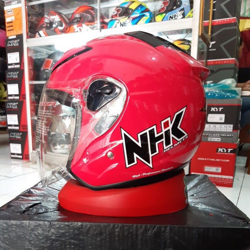 Jual HELM NHK R6 DOLID PINK .HALL FACE ORIGINAL NHK R6 | Shopee Indonesia