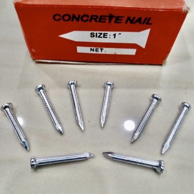 Jual YS Paku beton putih / paku tembok PAKU dinding wall nail dowel concrete nails isi 300gram ...