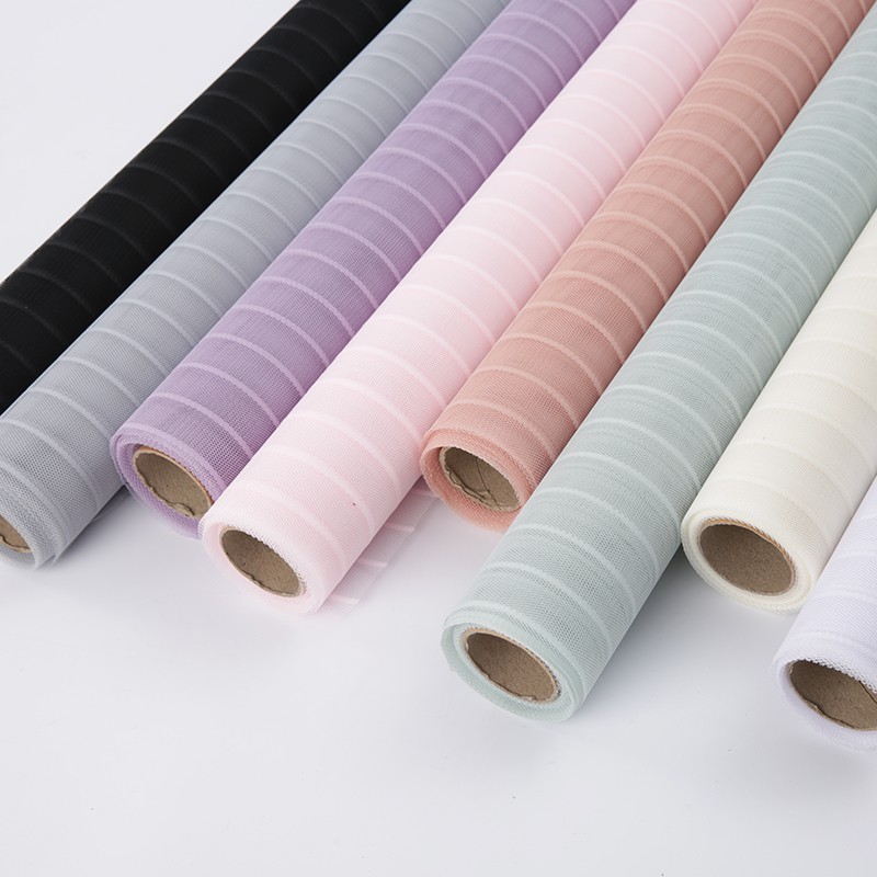 Jual KOREAN STRIPE ROLL (ROLL; 50 cm x 5 yard) - Kertas Bunga Wrapping ...