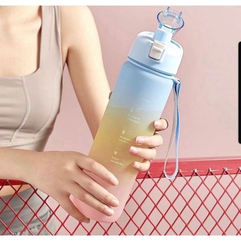 Jual Botol Minum 1 Liter Botol 1L Viral Botol Pelangi Botol Olahraga ...