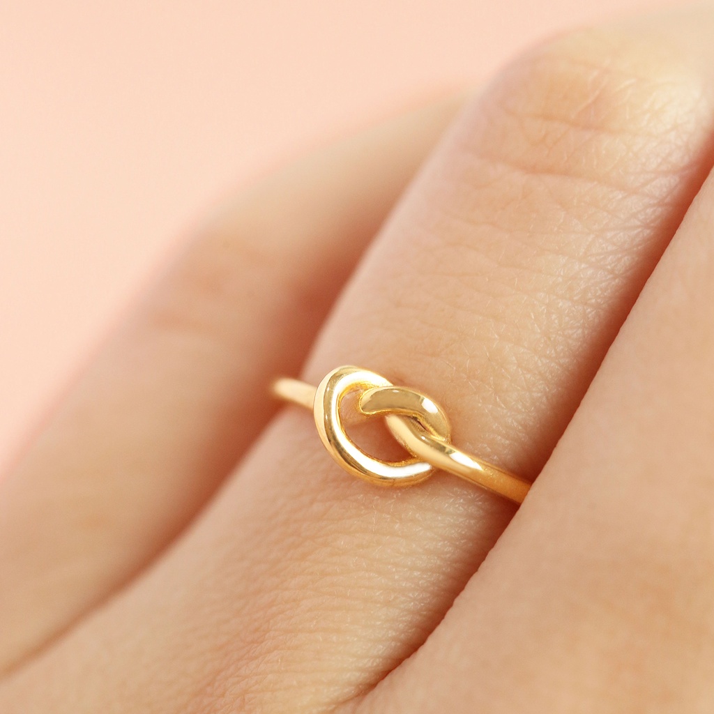 Jual Knotted Heart Ring - Cincin Simpul Hati - LOULOUROSE | Shopee ...