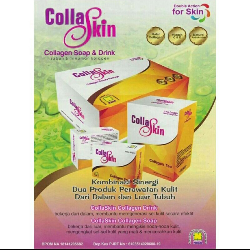 Jual COLLASKIN COLLAGEN BEAUTY PACKAGE (Sabun+teh) | Shopee Indonesia