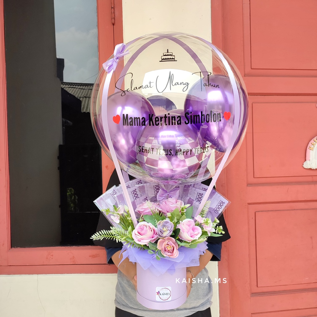 Jual Bucket Balon Uang / Bouquet uang / bucket bunga / buket bunga ...