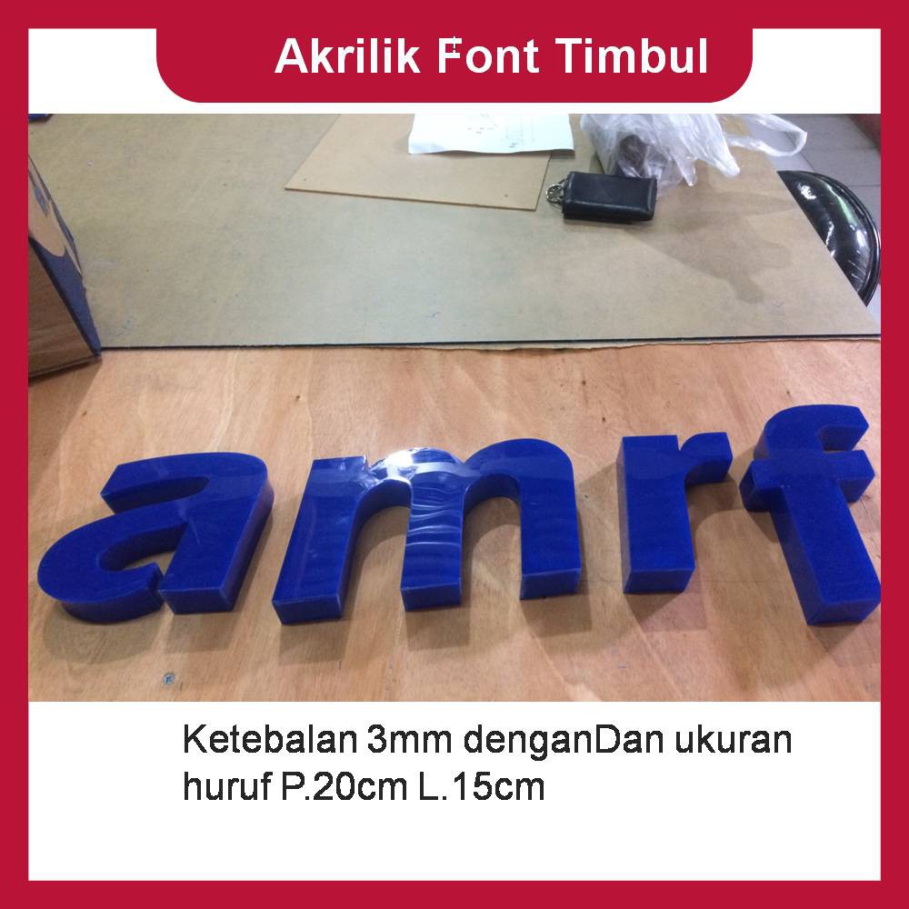 Jual Akrilik Font Huruf Timbul Custom 3D | Shopee Indonesia