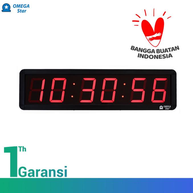 Jual JAM DIGITAL DINDING 7 SEGMENT 4 INCH 6 DIGIT - OMEGA STAR tersedia stok | Shopee Indonesia