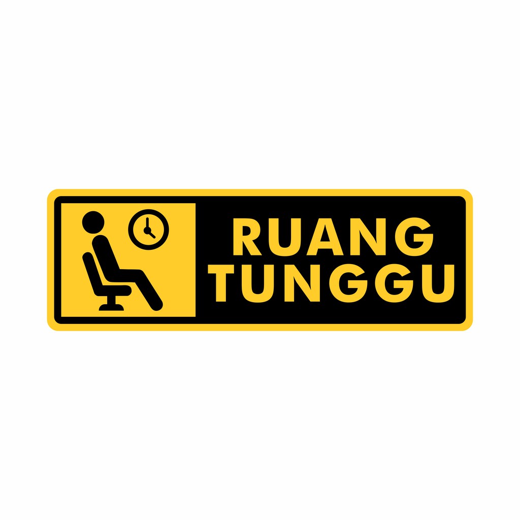 Jual Rambu Ruang Tunggu 30cm x 10cm Akrilik Sign | Shopee Indonesia