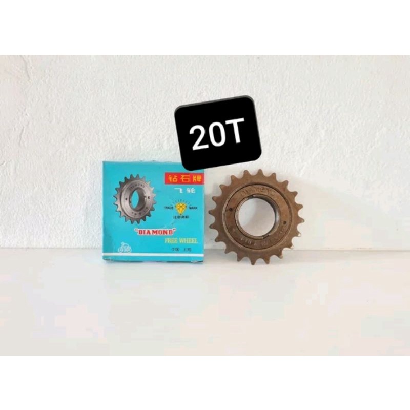 Jual Gear Free Wheel DIAMOND 20T Gir Cog Single Tunggal Speed 20 T ...