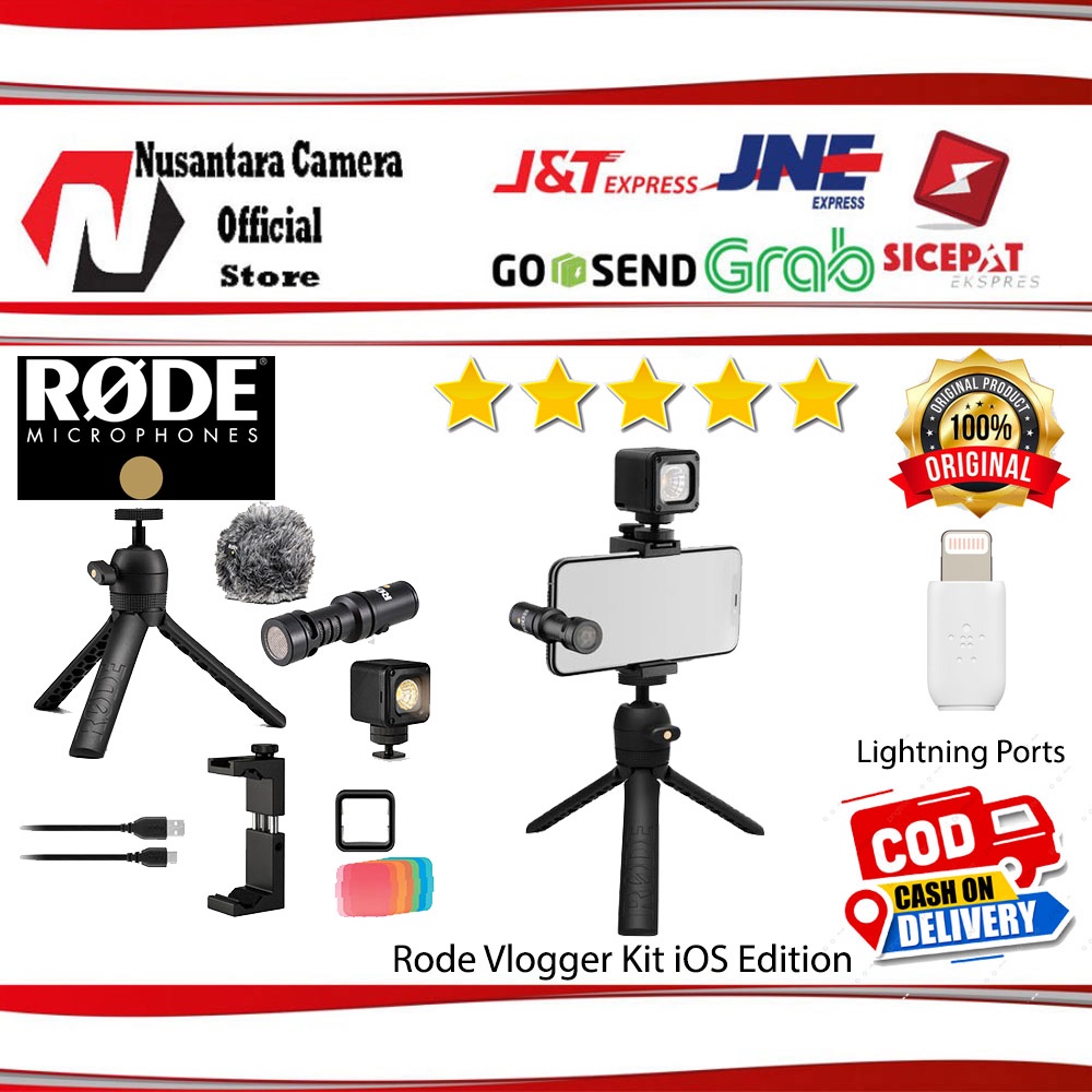 Jual Rode Vlogger Kit iOS Edition Filmmaking Kit with Lightning Ports ...
