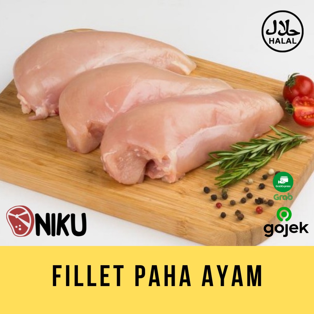 Jual FILLET PAHA AYAM / BONELESS PAHA AYAM SKINLESS - 1 Kg | Shopee ...
