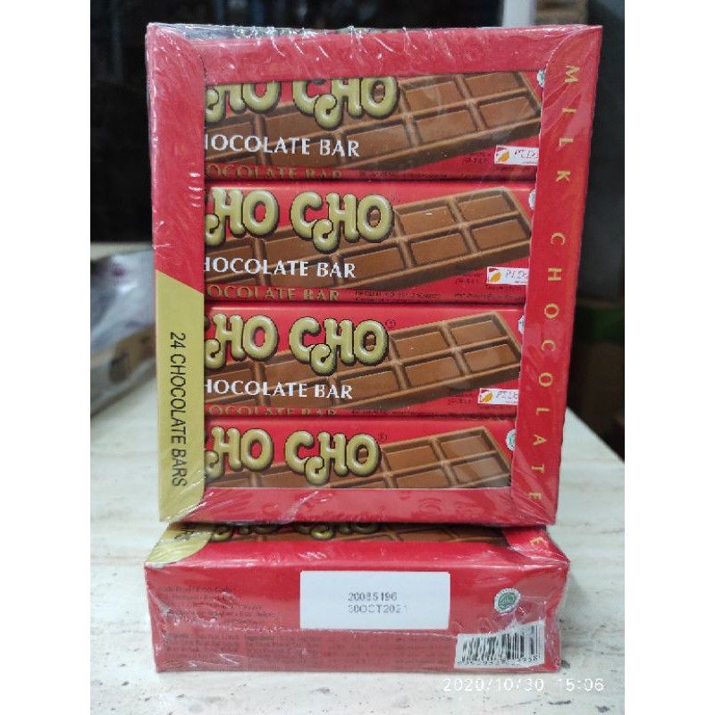 Jual Cho cho chocolate bar ( 1 box isi 12@ 25gr dan 1box isi 24 @14gr ...