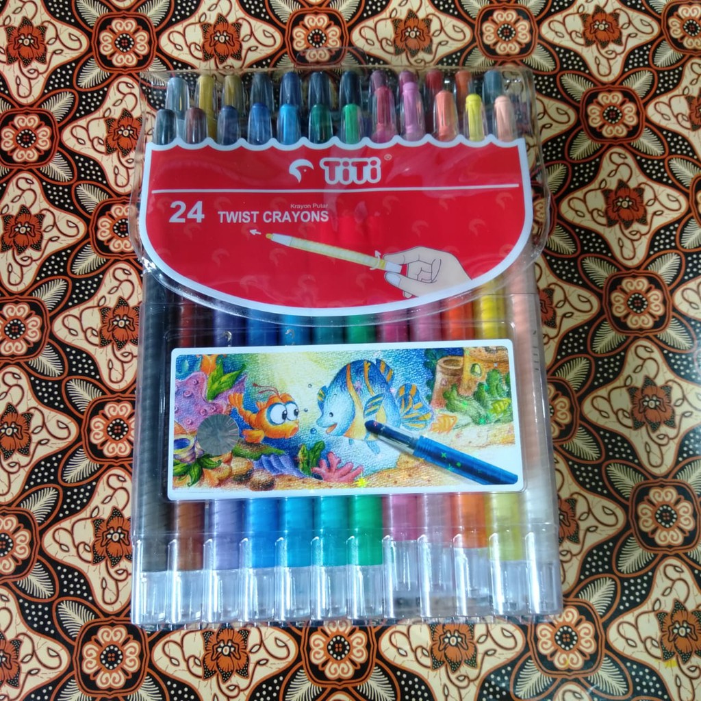 Jual CRAYON PUTAR TITI 24 WARNA/TWIST CRAYON 24 WARNA TITI | Shopee ...