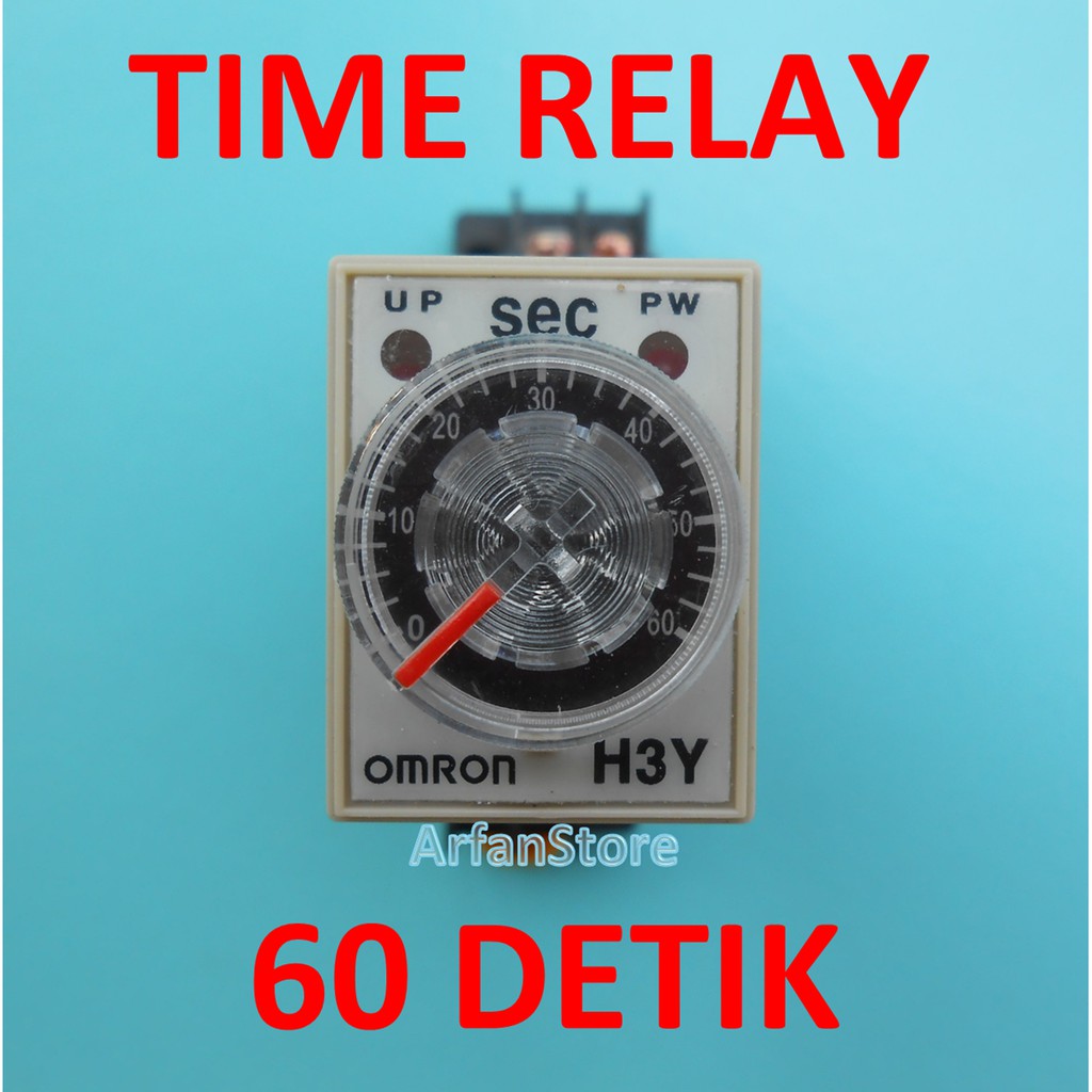 Jual Promo TDR 60 Detik Time Delay Relay Timer AC 220V H3Y-2 Omron + Socket | Shopee Indonesia
