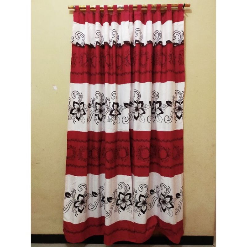 Jual Hordeng Pintu Jendela Elegan Cantik Aesthetic Poni Rumbai Gorden ...