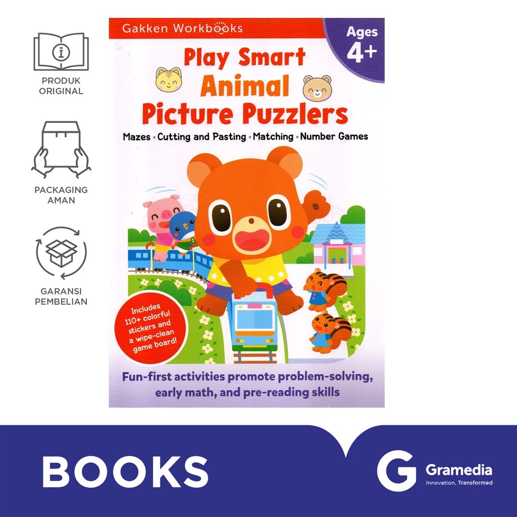 Jual Gakken: Play Smart Animal Picture Puzzlers 4+ (Sc) | Shopee Indonesia