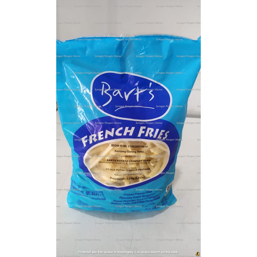 Jual French Fries Shoestring Merk Bart's Kemasan 2.5 Kg per pack ...