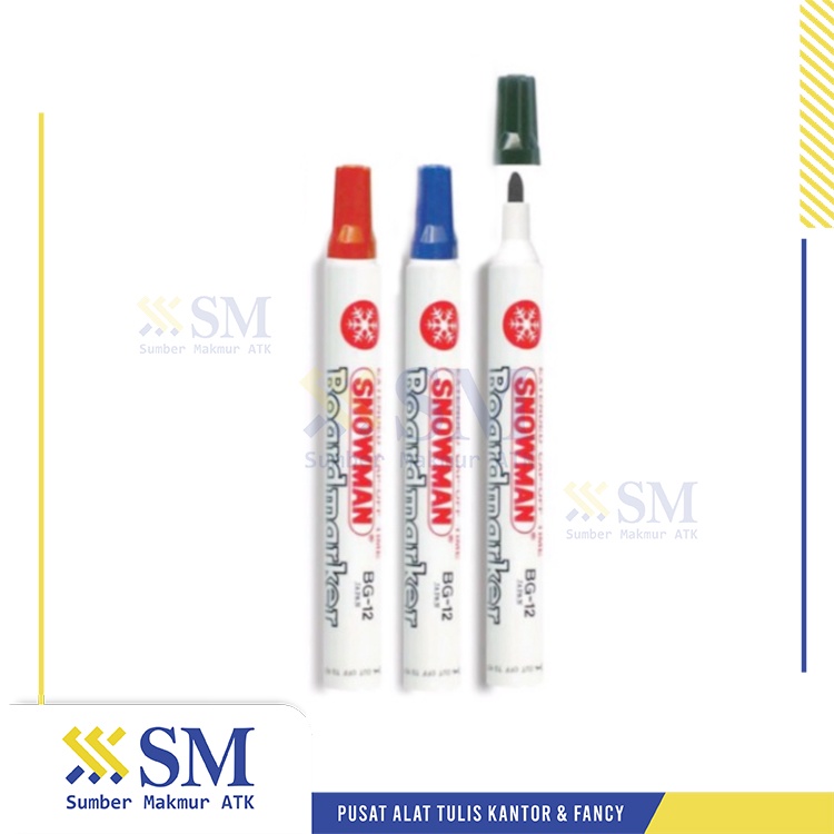 Jual SPIDOL SNOWMAN BG12 HITAM / BIRU / MERAH (NON PERMANEN) | Shopee ...