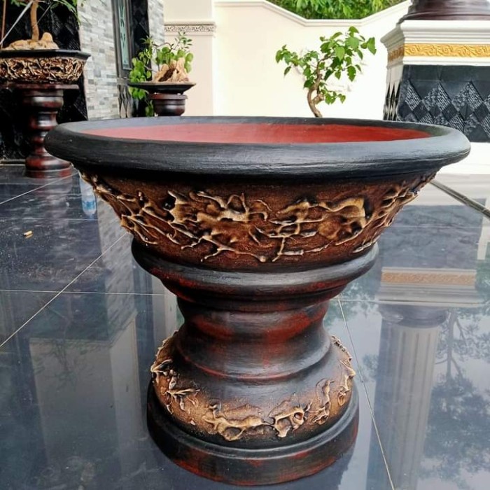 Jual Jual Pot Bunga Relief 45cm Pot & Pilar (1 set ) | Shopee Indonesia
